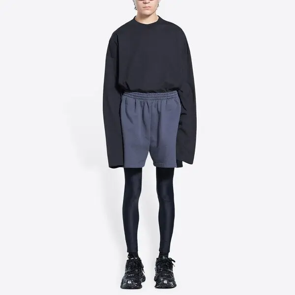 Balenciaga Political Campaign Sweat Shorts - Dark Grey