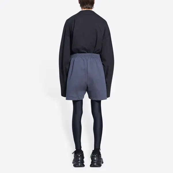 Balenciaga Political Campaign Sweat Shorts - Dark Grey