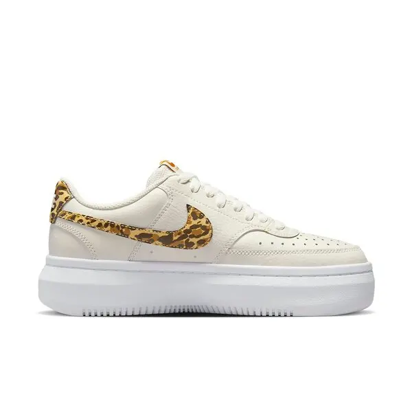 Nike Court Vision Alta Low "phantom Leopard" Sneakers - White/yellow
