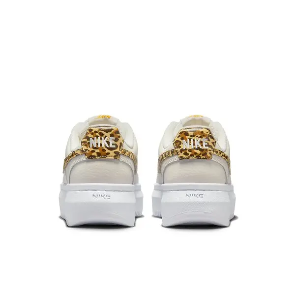 Nike Court Vision Alta Low "phantom Leopard" Sneakers - White/yellow