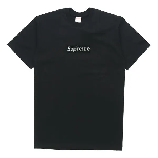 Supreme Ss19 Swarovski Box Logo Tee - Black