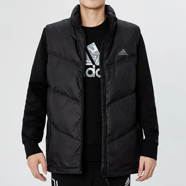 Adidas Puffer Vest With Stand Collar