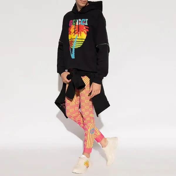 Gucci Sunset Hooded Sweatshirt With Removable Sleeves