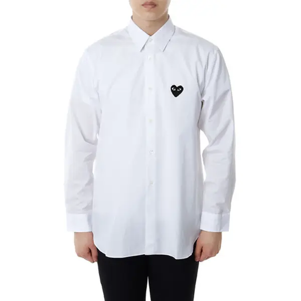 Play Comme Des Garcon Black Emblem Button Down
