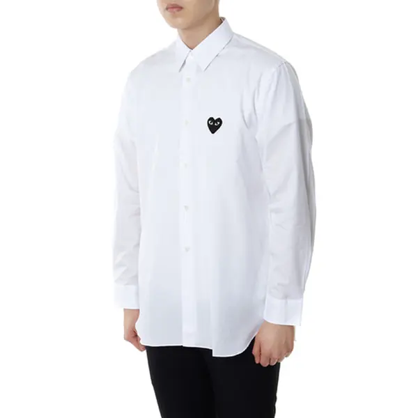 Play Comme Des Garcon Black Emblem Button Down