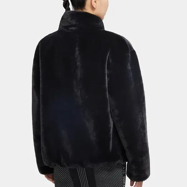 Nike Lambswool Stand Collar Jacket - Black/fossil