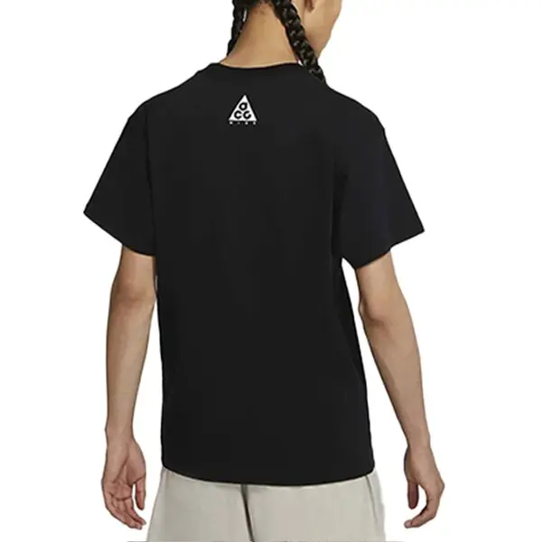 Nike Gradient Multi-color Alphabet Printing Short Sleeve - Black