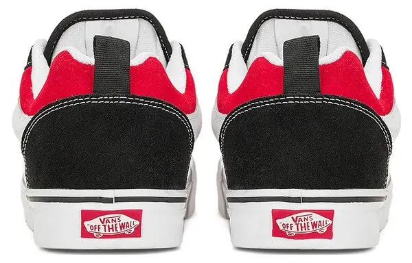 VANS Knu Skool Lace-up Sneakers - Black/red/white