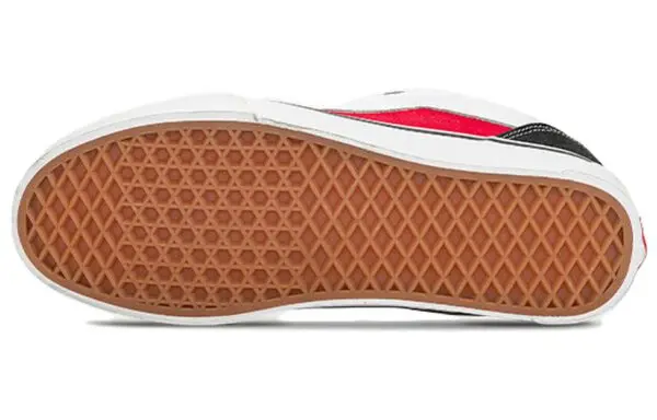 VANS Knu Skool Lace-up Sneakers - Black/red/white