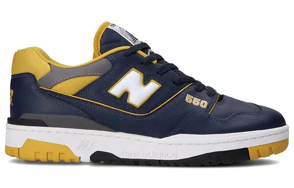 NEW BALANCE 550 High Top Sneakers - Navy/yellow