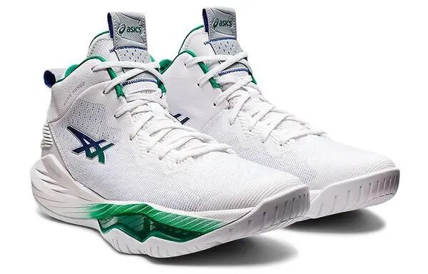 Asics Nova Surge 2 High Top Athletic Shoes - White/green