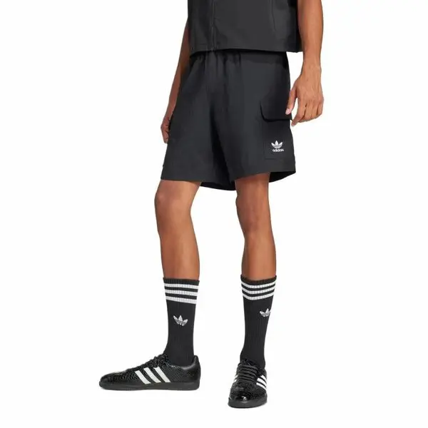 Adidas Trefoil Essentials Woven Cargo Shorts - Black