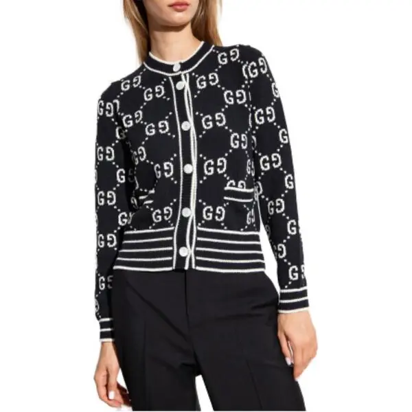 Gucci Gg Cotton Blend Cardigan