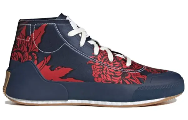 Adidas Stella Mccartney X Mid Top Sneaker Floral Print - Blue/red