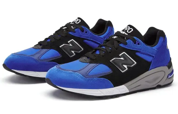 NEW BALANCE 990v2 Made In Usa Athletic Sneakers - Black/blue/white