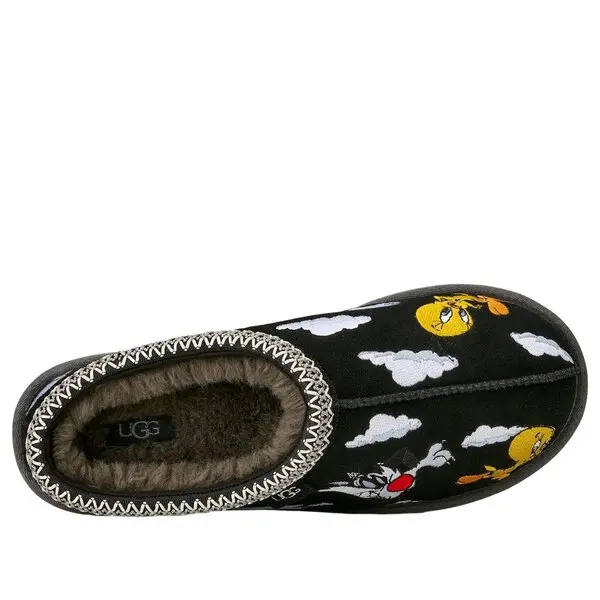UGG X Palace Tasman Embroidered Slip-on Slipper - Black