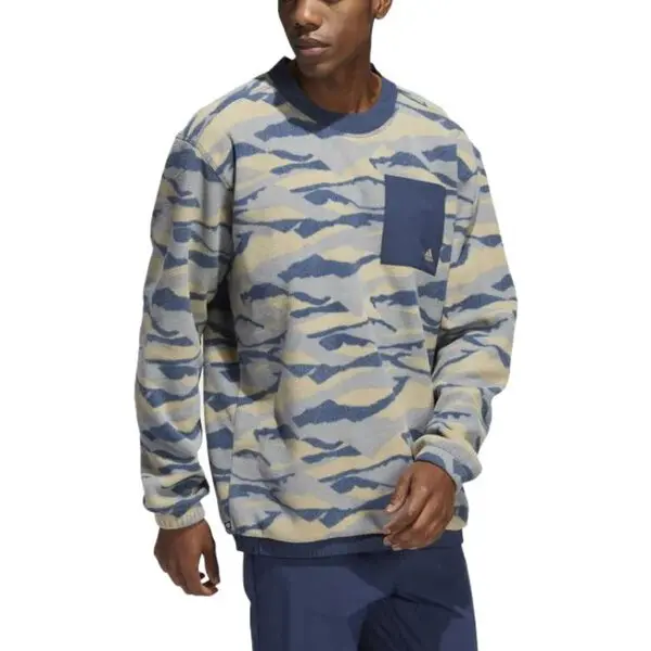 Adidas Textured Print Crewneck Sweatshirt