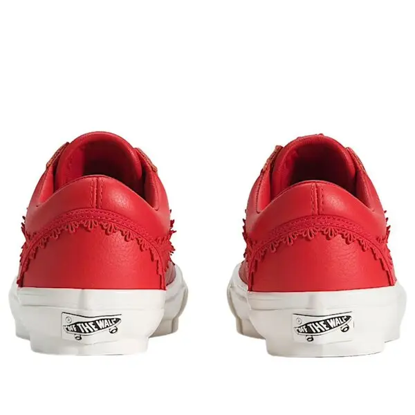 VANS Premium Old Skool Lace Detail Sneakers - Racing Red/white