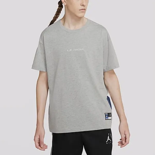 JORDAN X Fragment Design Crossover Solid Color Round Neck Short Sleeve
