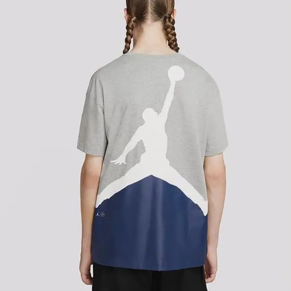 JORDAN X Fragment Design Crossover Solid Color Round Neck Short Sleeve