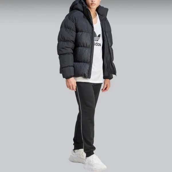 Adidas Originals Down Regen Monogram Hooded Puffer Jacket