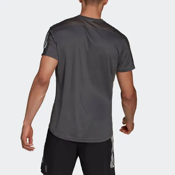 Adidas Own The Run Training Short Sleeve Shirt - Dark Gray