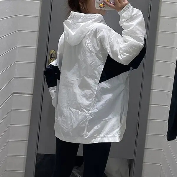 Nike Colorblock Logo Hooded Zipper Jacket