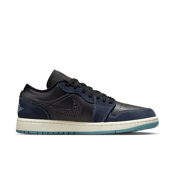 JORDAN 1 Low "midnight Navy" Sneakers - Black/blue/white