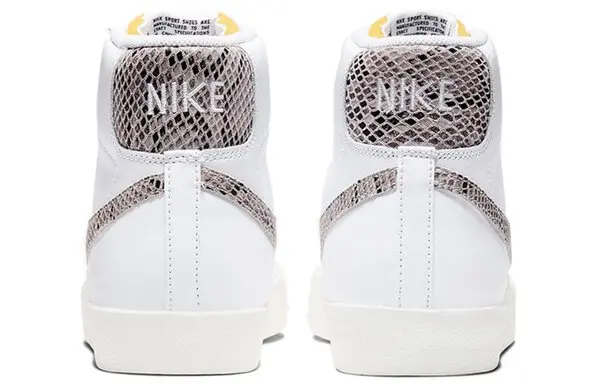 Nike Blazer Mid '77 High Top Sneakers With Snakeskin Detail - White