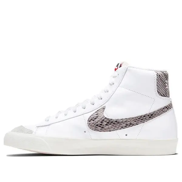 Nike Blazer Mid '77 High Top Sneakers With Snakeskin Detail - White
