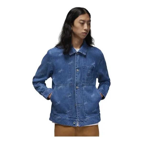 JORDAN Air Flight Heritage Denim Jacket - Stone Blue