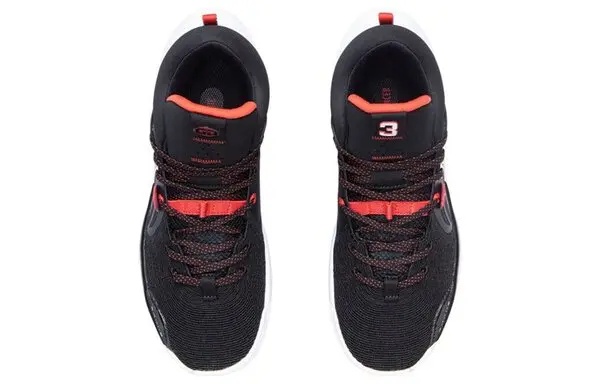 LI-NING Silencer Athletic Mid-top Sneakers - Black/red