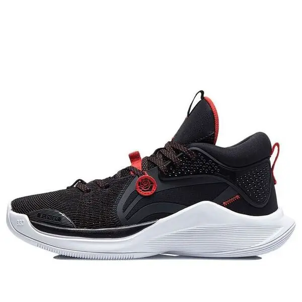 LI-NING Silencer Athletic Mid-top Sneakers - Black/red