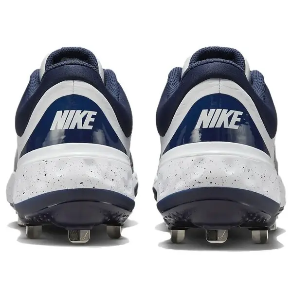Nike Alpha Huarache Elite 4 Low Athletic Cleats - White/navy