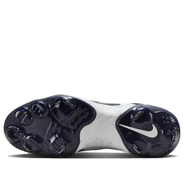 Nike Alpha Huarache Elite 4 Low Athletic Cleats - White/navy