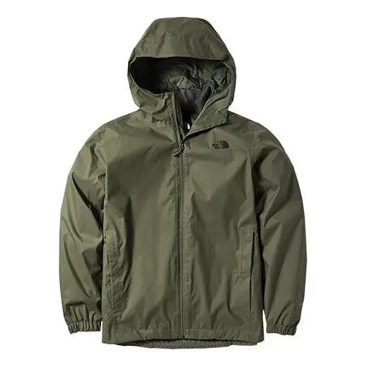 The North Face Hooded Zip Up Waterproof Jacket - Green
