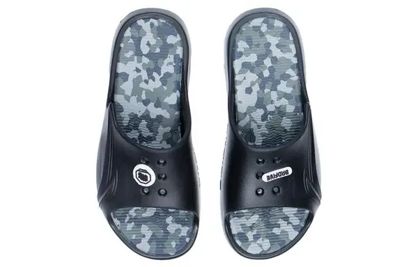 LI-NING Slides With Camouflage Detailing - Black Camo