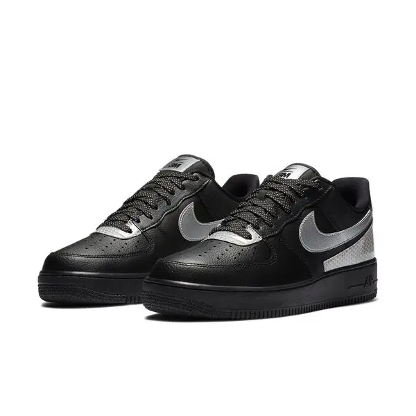 Nike 3m X Air Force 1 '07 Lv8 Sneakers - Black/mtlc Silver