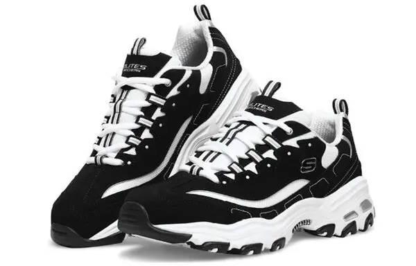 Sketchers D'lites Daddy Shoes 'white Black - White/black