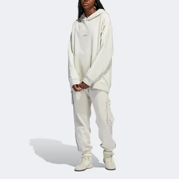 Adidas Ivy Park Reflective Logo Print Pullover Hoodie