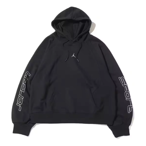 JORDAN Sport Graphic Fleece Hoodie - Black/stealth