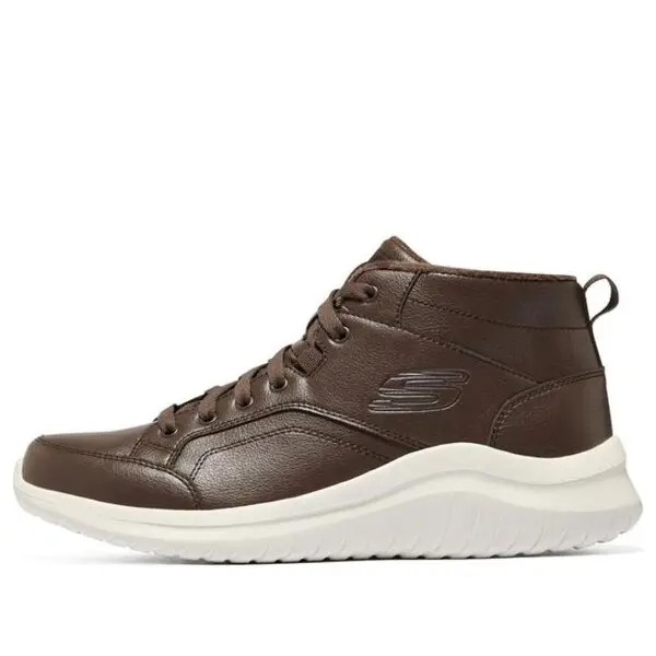 Sketchers Ultra Flex 2.0 High-top Sneakers - Brown/white