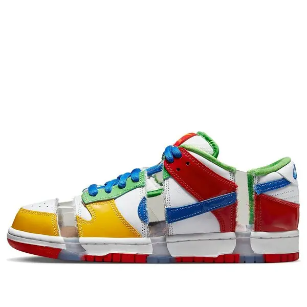 Nike Dunk Low "sandy Bodecker" Sneakers - White/yellow/blue