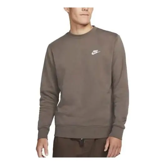Nike Club Fleece Pullover - Dark Brown