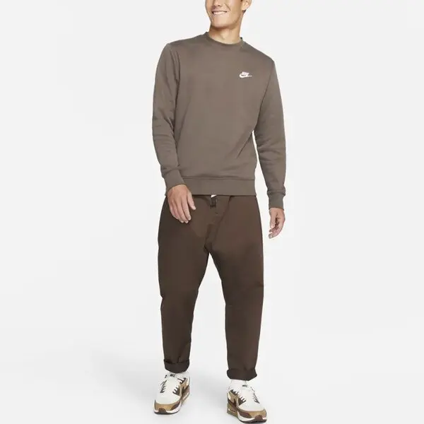 Nike Club Fleece Pullover - Dark Brown
