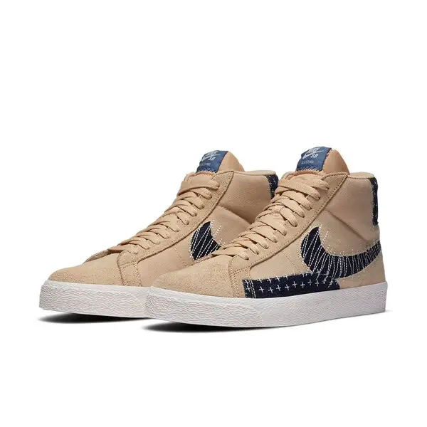Nike Blazer Mid Sb Sashiko Pack Sneakers - Brownblue