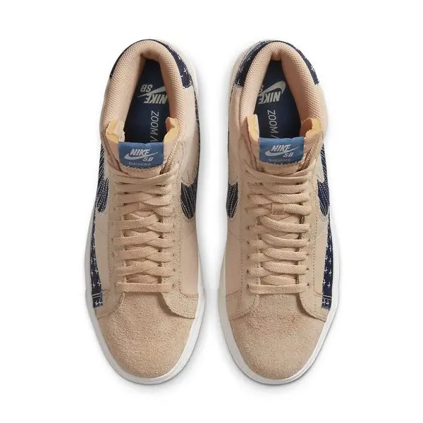 Nike Blazer Mid Sb Sashiko Pack Sneakers - Brownblue