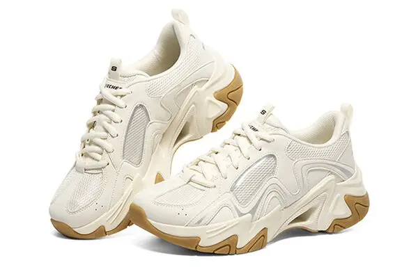 Sketchers Stamina V3 Sneakers - White/tan