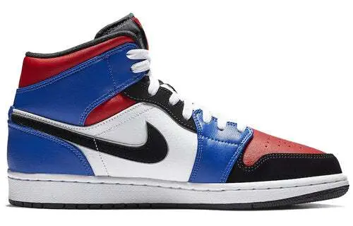 JORDAN 1 Retro Mid 'top 3 - White/black-hyper Royal-university Red