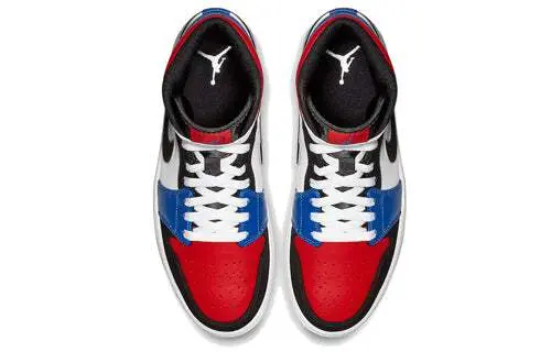 JORDAN 1 Retro Mid 'top 3 - White/black-hyper Royal-university Red